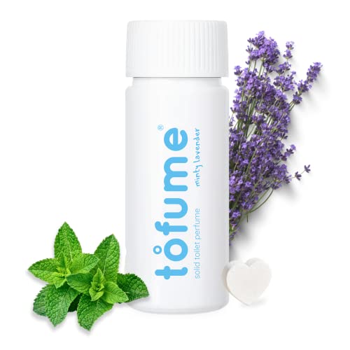 tofume Effervescent Bathroom Air Fresheners - Fresh Minty Lavender Fragrance - Toilet Deodorizer Tablets, Air Fresheners For Bathroom, Drop in Flushable Air Freshener Toilet Fresheners, 1 Pack