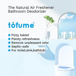 tofume Effervescent Bathroom Air Fresheners - Fresh Minty Lavender Fragrance - Toilet Deodorizer Tablets, Air Fresheners For Bathroom, Drop in Flushable Air Freshener Toilet Fresheners, 1 Pack