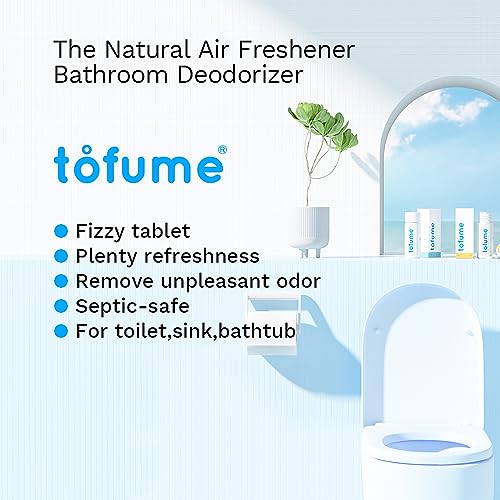 tofume Effervescent Bathroom Air Fresheners - Fresh Minty Lavender Fragrance - Toilet Deodorizer Tablets, Air Fresheners For Bathroom, Drop in Flushable Air Freshener Toilet Fresheners, 1 Pack