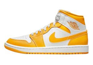 jordan womens wmns 1 mid bq6472 117 white/university gold - size 7w