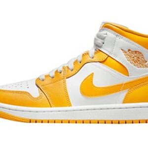 Jordan Womens WMNS 1 Mid BQ6472 117 White/University Gold - Size 7W