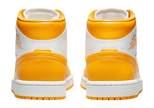 Jordan Womens WMNS 1 Mid BQ6472 117 White/University Gold - Size 7W