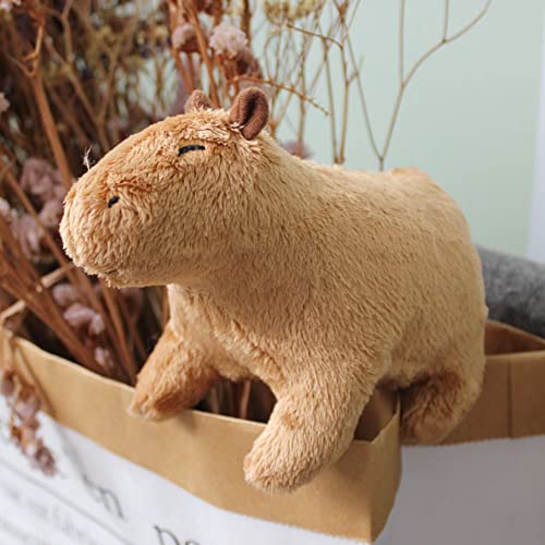 Mixdameny 7.8 in Capybara Stuffed Animal,Cute Cartoon Animal Doll Super Soft Plush Figure Toy Gifts for Children