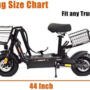 Soumye 48V 500W 13AH Folding Electric Scooters E-Scooter 10" Fat Tire Lithium-ion Battery e-Bike Electric Bicycle(Orange) for Adults