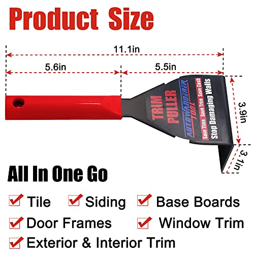 Trim Puller Trim Removal Tool Remove Baseboard Wood Flooring Molding Siding By AutoWanderer Tool