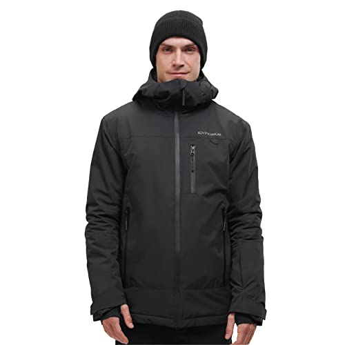 Extremus Outlook Peak Ski Jacket for Men, Waterproof Warm Winter Coat with Adjustable Hood and Water-Resistant Zippers