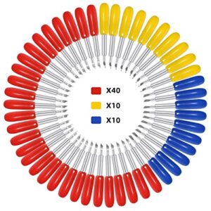 60PCS Replacement Blades for Cricut Cut Blades Explore Air 2/Air 3/Maker 3/ for Explore Cricut Cutting Replacement Blades Compatible with Cricut 10 30° Fine Point 40 45° Standard 10 60° Deep Point