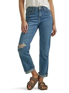 lee women's mid rise boyfriend jean, standout dx, 14