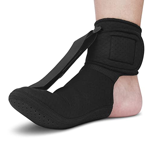 OneBrace Breathable Plantar Fasciitis Night Splint Sock - Soft Stretching Boot Splint for Aching Feet & Heel Relief，Achilles Tendonitis Foot Support Brace for Right or Left Foot（M）