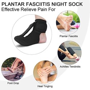 OneBrace Breathable Plantar Fasciitis Night Splint Sock - Soft Stretching Boot Splint for Aching Feet & Heel Relief，Achilles Tendonitis Foot Support Brace for Right or Left Foot（M）