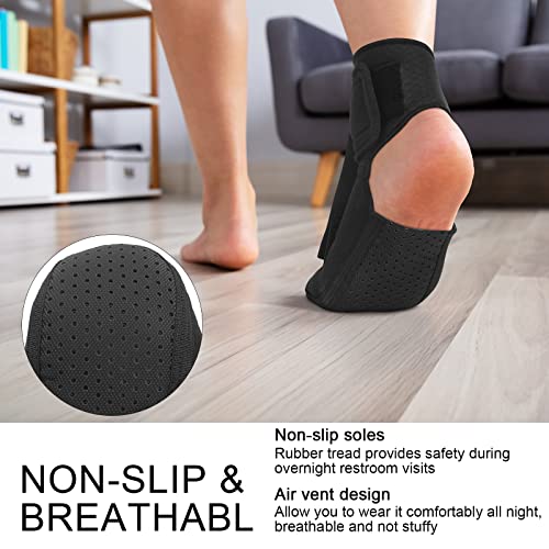 OneBrace Breathable Plantar Fasciitis Night Splint Sock - Soft Stretching Boot Splint for Aching Feet & Heel Relief，Achilles Tendonitis Foot Support Brace for Right or Left Foot（M）