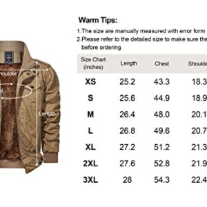 HIJEWE Men's Winter Military Jacket Cotton Thicken Multi-Pocket Bomber Field Outwear Fleece Cargo Jackets Casual Coat