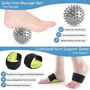 Plantar Fasciitis Night Splint, 2.0 Version Adjustable Plantar Fasciitis Relief Orthotic Brace for Women & Men, Double Dorsiflexion Straps Increased Fixed Effect, for Ankle Brace Foot Drop Etc (Black)