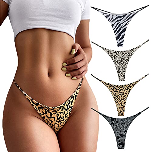 Aogda Thong for Women Cotton Underwear Low Rise Panties Woman G-String Thongs（Medium）