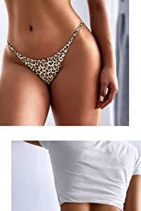 Aogda Thong for Women Cotton Underwear Low Rise Panties Woman G-String Thongs（Medium）