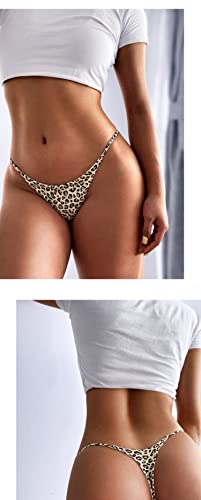 Aogda Thong for Women Cotton Underwear Low Rise Panties Woman G-String Thongs（Medium）