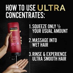 TRESemmé Ultra Keratin Smooth Concentrate Shampoo And Conditioner For Dry Hair Salon Smooth In 30 Secs, Fast-Lather And Fast-Detangle Technology, 2X More Washes Combo Pack, Red 20 Ounce (Pack of 2)