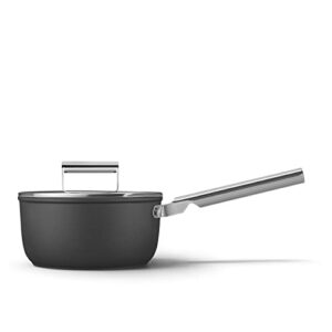 smeg ckfs2011blm saucepan black, non-stick, aluminium, patented base, 20cm