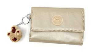 kipling pixi medium organizer wallet starry gold metallic