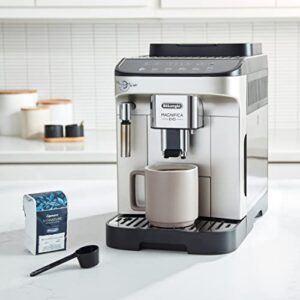 De'Longhi Magnifica Evo, Fully Automatic Machine Bean to Cup Espresso Cappuccino and Iced Coffee Maker, Colored Touch Display, Black, Silver