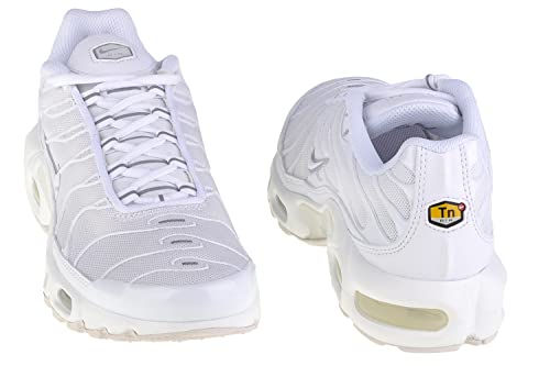 Nike Air Max Plus Womens Running Shoes, White/White-Pure Platinum, 9 M US