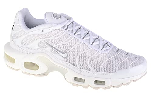 Nike Air Max Plus Womens Running Shoes, White/White-Pure Platinum, 9 M US