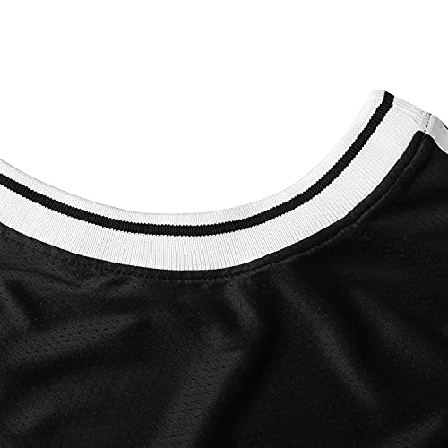 MESOSPERO Blank Basketball Jersey 90S Hip Hop Clothing for Party,Mens Plain Mesh Athletic Practice Sports Shirts S-3XL (XX-Large, Blank-Black)