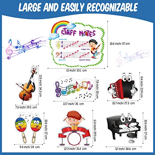 15 Pieces Music Classroom Posters Musical Elements Bulletin Board Posters Set Music Education Wall Decor Posters for High School Primary School Middle School Homeschool Class Teaching Supplies