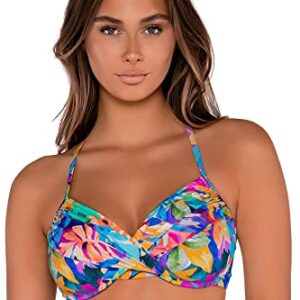 Sunsets Crossroads Underwire Women's Swimsuit Bikini Top with Unpadded Cups, Alegria, 34D