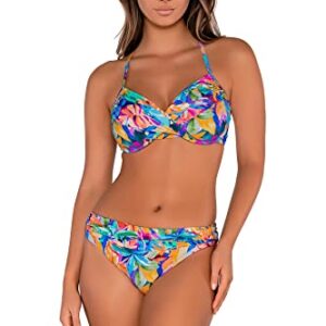 Sunsets Crossroads Underwire Women's Swimsuit Bikini Top with Unpadded Cups, Alegria, 34D