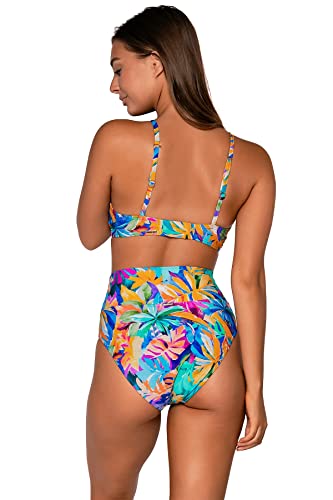 Sunsets Hannah Foldover High Waist Women's Swimsuit Bikini Bottom, Alegria, 16