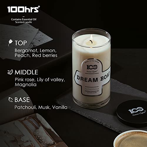 100HRS Highly Scented Candle 3.14x6, 18.5oz - Longest Burning Time Wax, Smokeless Cotton Wick, Pleasant Relaxing Romantic Scents, Popular Gift for Home, Women, Men - Dream Boat