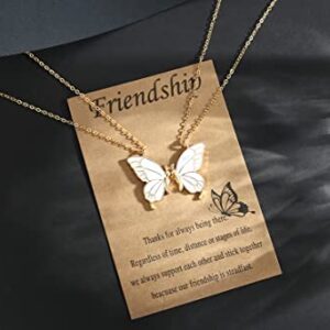 XIANNVXI Friendship Best Friend Necklace Bracelet Set BFF Gift Matching Necklaces Bracelet Jewelry for 2 - Gold