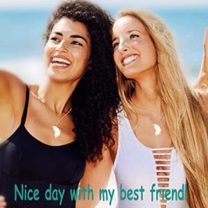 XIANNVXI Friendship Best Friend Necklace Bracelet Set BFF Gift Matching Necklaces Bracelet Jewelry for 2 - Gold