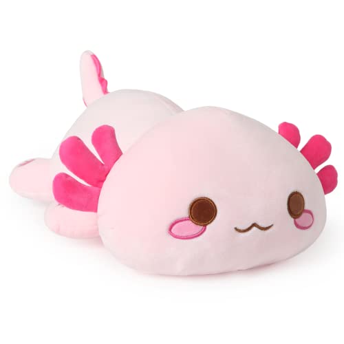 Onsoyours Cute Axolotl Plush, Soft Stuffed Animal Salamander Plush Pillow, Kawaii Plush Toy for Kids (Pink Axolotl A, 13")