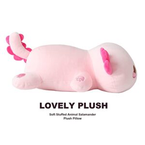 Onsoyours Cute Axolotl Plush, Soft Stuffed Animal Salamander Plush Pillow, Kawaii Plush Toy for Kids (Pink Axolotl A, 13")