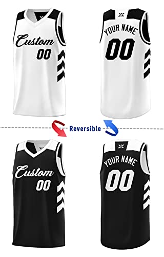 Custom Men Youth Reversible Basketball Jersey Athletic Performance Shirts Personalized Team Name Number