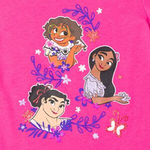 Disney Encanto Mirabel Luisa Isabela Little Girls 2 Pack T-Shirts Pink/Blue 7-8