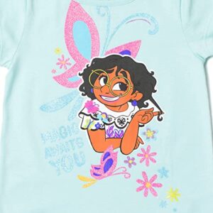 Disney Encanto Mirabel Luisa Isabela Little Girls 2 Pack T-Shirts Pink/Blue 7-8