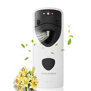 itax-world automatic air freshener spray dispenser programmable fragrance dispenser fit for spray refills | wall mount aerosol dispenser spray holder for home office bathroom hotel commercial place