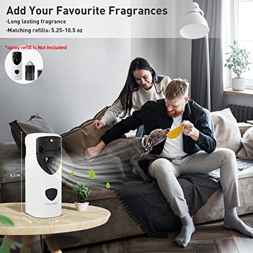 ITAX-WORLD Automatic Air Freshener Spray Dispenser Programmable Fragrance Dispenser Fit for Spray Refills | Wall Mount Aerosol Dispenser Spray Holder for Home Office Bathroom Hotel Commercial Place