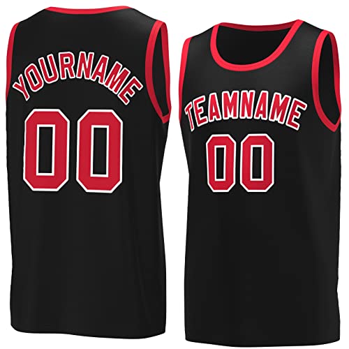 Custom Basketball Jersey Personanlized Stitched/Printed Sports Jerseys for Men/Youth/Preshool Black