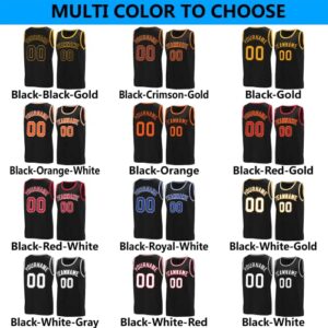 Custom Basketball Jersey Personanlized Stitched/Printed Sports Jerseys for Men/Youth/Preshool Black