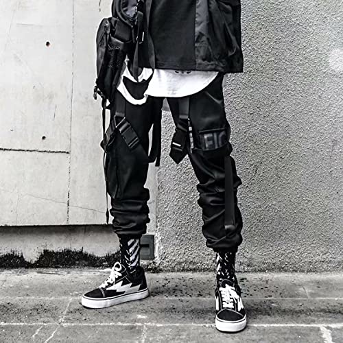 BXCNCKD Gothic Casual Pants Men's Multi -Pocket Worker Trousers Men's Casual Sports Pants (3XL,3X-Large)