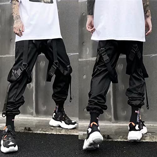 BXCNCKD Gothic Casual Pants Men's Multi -Pocket Worker Trousers Men's Casual Sports Pants (3XL,3X-Large)