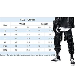 BXCNCKD Gothic Casual Pants Men's Multi -Pocket Worker Trousers Men's Casual Sports Pants (3XL,3X-Large)