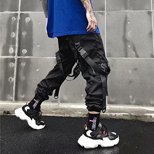 BXCNCKD Gothic Casual Pants Men's Multi -Pocket Worker Trousers Men's Casual Sports Pants (3XL,3X-Large)