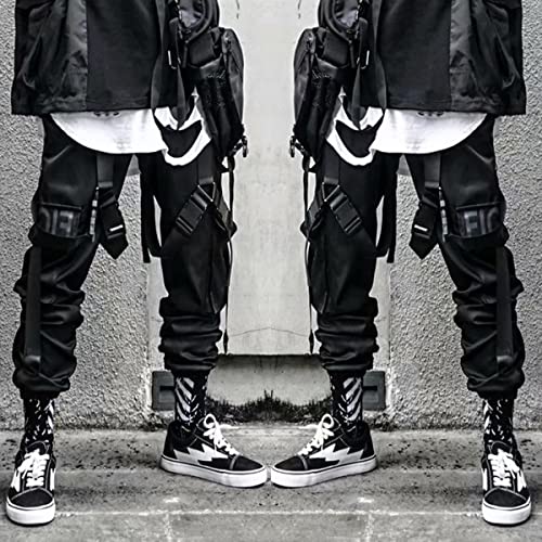 BXCNCKD Gothic Casual Pants Men's Multi -Pocket Worker Trousers Men's Casual Sports Pants (3XL,3X-Large)