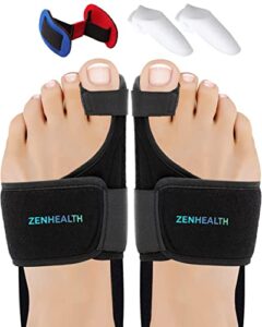 zenhealth bunion corrector for women & men (4 pack) - bunion correction big toe brace bunion corrector men, bunion splint women toe corrector, bunyon fix hallux valgus corrector toe straightener bunyan correct