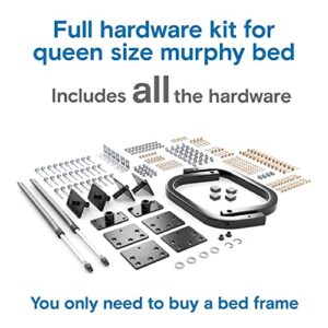 FIXA TOOLS Murphy Bed Queen Size, Hardware Kit Cabinet Wall Bed Folding Bed, Mounting Wall Springs Mechanism Heavy Duty Support Hardware DIY Kit for Murphy Queen Bed Vertical